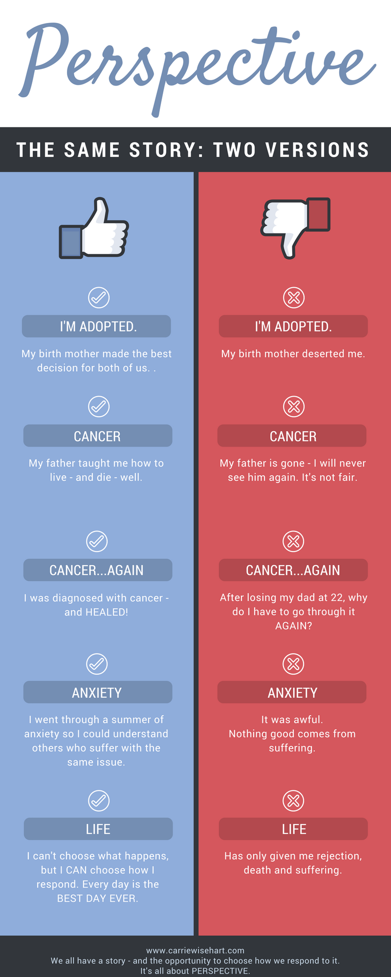 perspective: same story, two versions – Carrie Wisehart