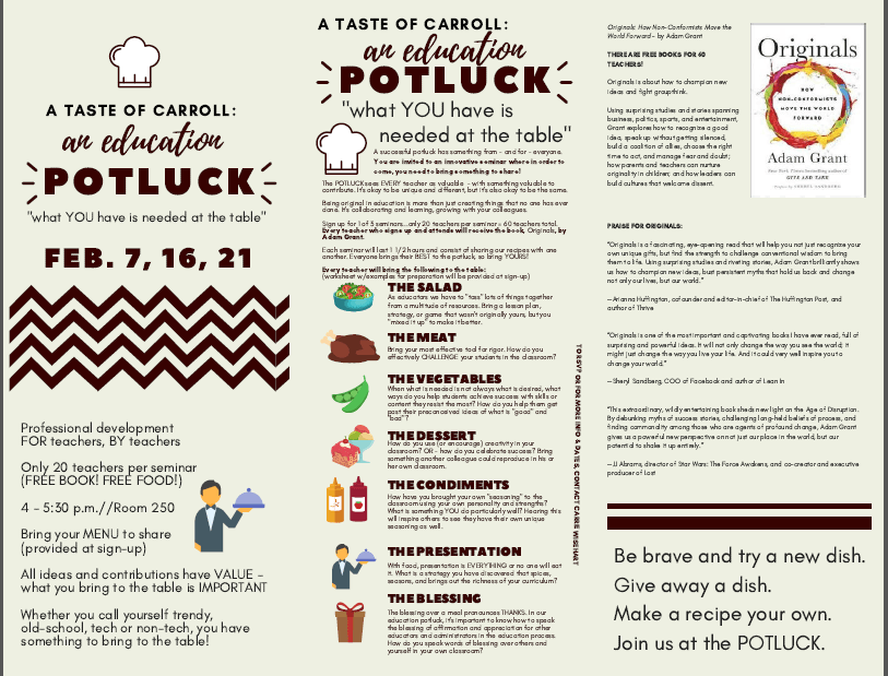 potluck: a “DIY” type of teacher training – Carrie Wisehart