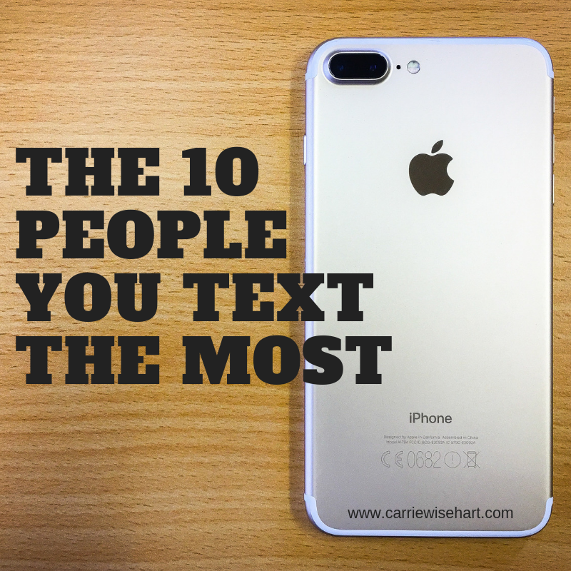 the 10 people you text the most – Carrie Wisehart